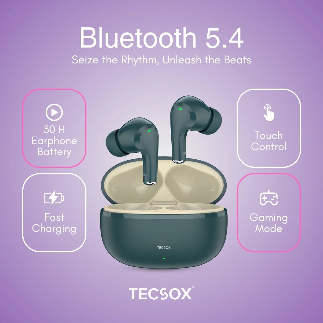 TecSox Ranger 221 Wireless Earbud With Deep Bass & Comfortable Fit ...